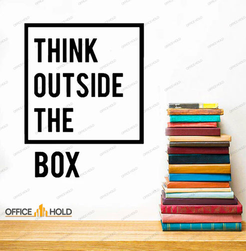 Think Out Side The Box Motivational Office Wall – Thumbs Up